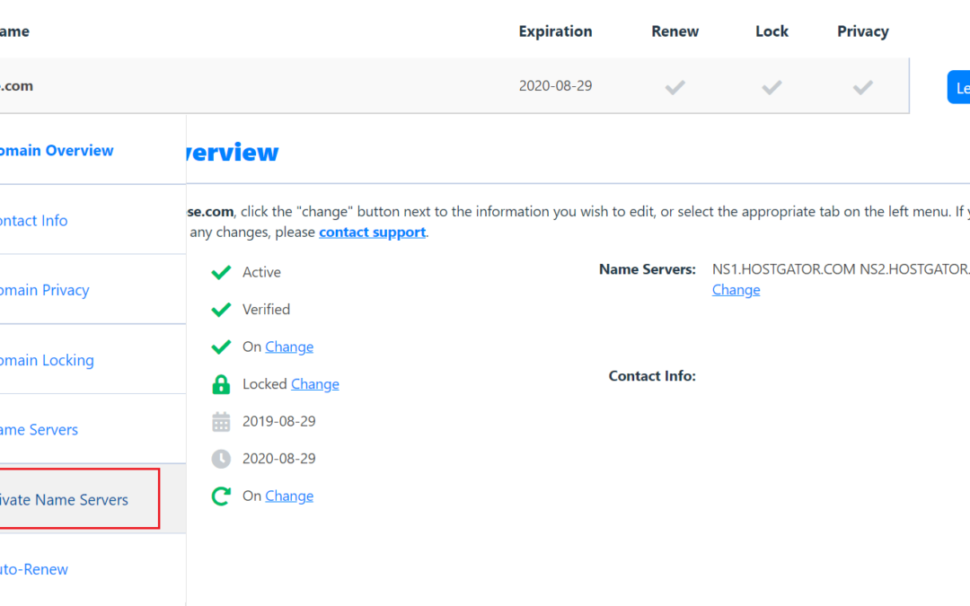 Private-Name-Server - Bulk Email Setup